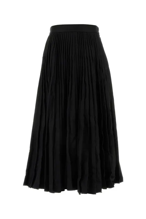 Balenciaga Pleated Wool Skirt