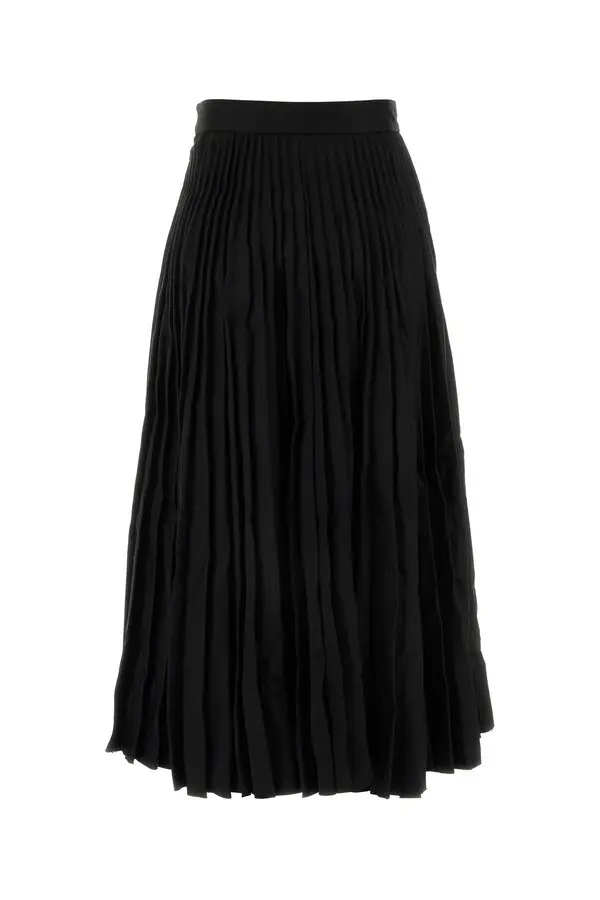Balenciaga Pleated Wool Skirt