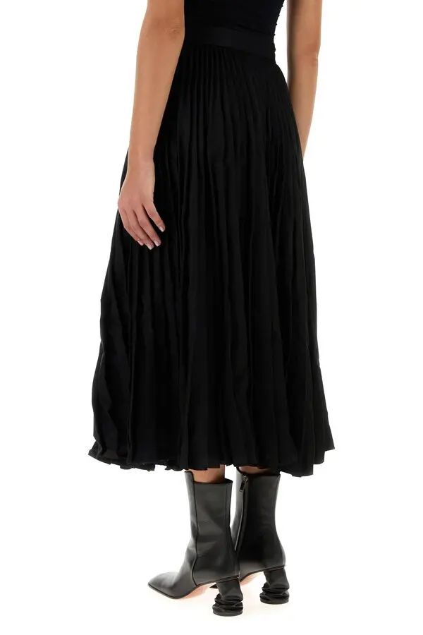 Balenciaga Pleated Wool Skirt