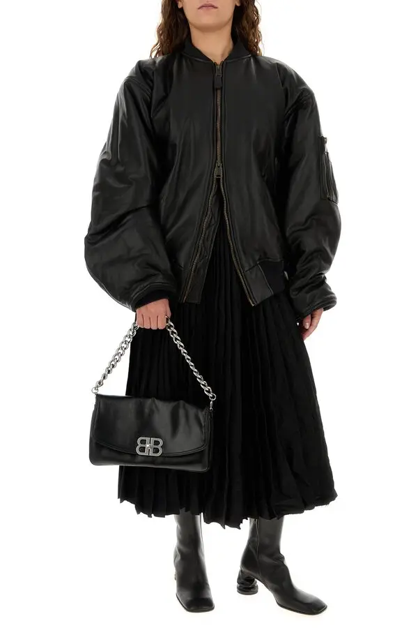 Balenciaga Pleated Wool Skirt