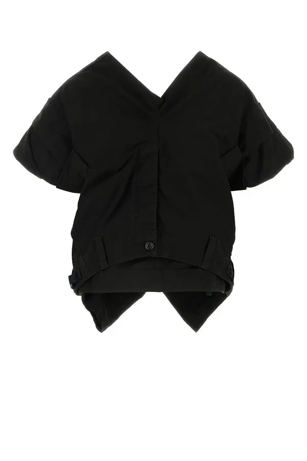 Balenciaga Cotton Blend V-neck Top