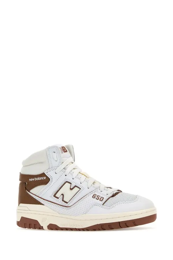 NEW BALANCE Two-tone Leather High-top Sneakers