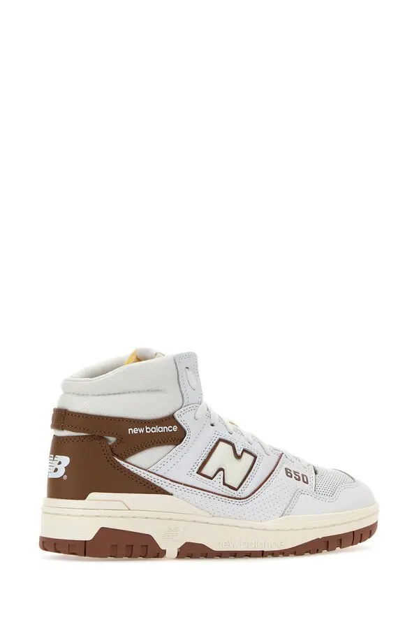 NEW BALANCE Two-tone Leather High-top Sneakers