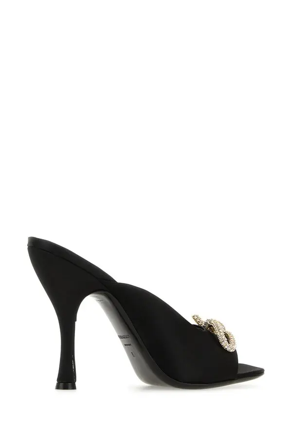 FERRAGAMO Embellished Satin Mules