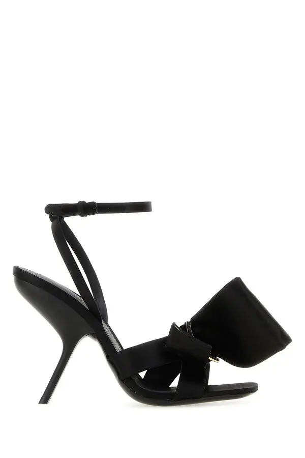 FERRAGAMO Satin Sandals With Bow Detailing