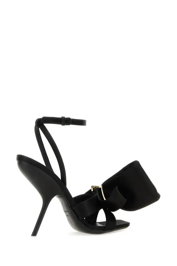 FERRAGAMO Satin Sandals With Bow Detailing