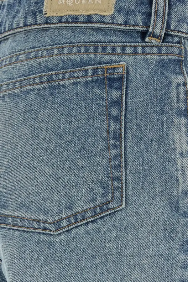 Alexander McQueen Stonewashed Denim Jeans