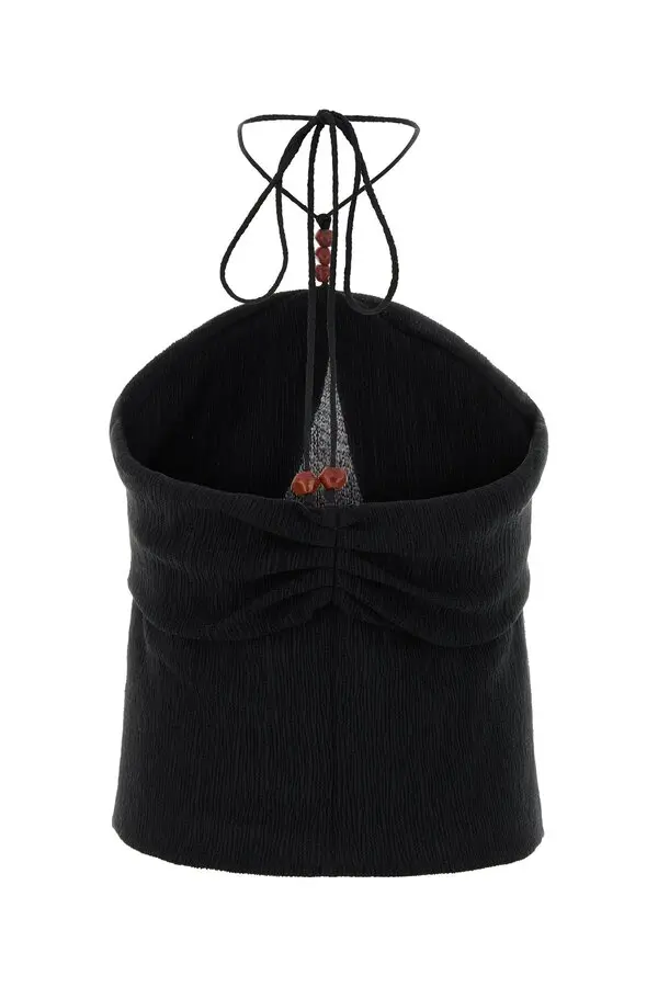 Magda Butrym Embellished Stretch Jersey Top