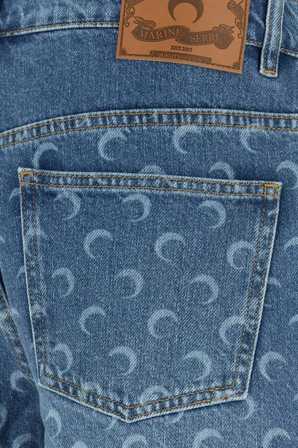 MARINE SERRE Printed Denim Jeans