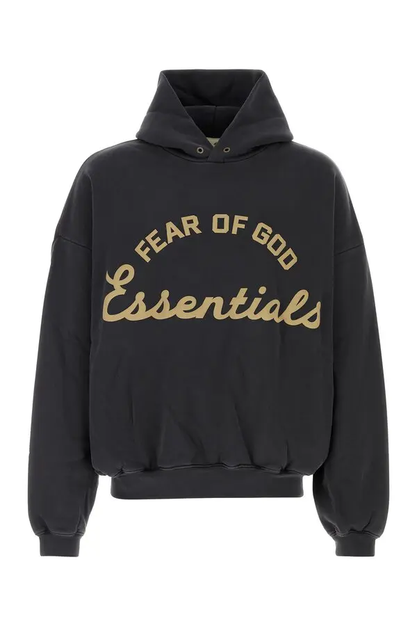 Fear Of God Cotton Oversize Sweatshirt With Logo Print - Black