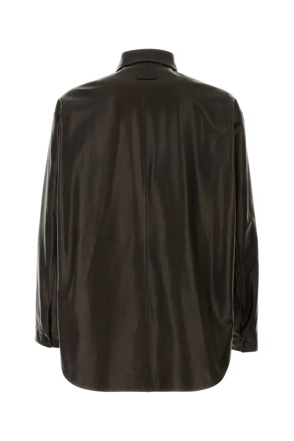 Fear Of God Dark Leather Oversize Shirt