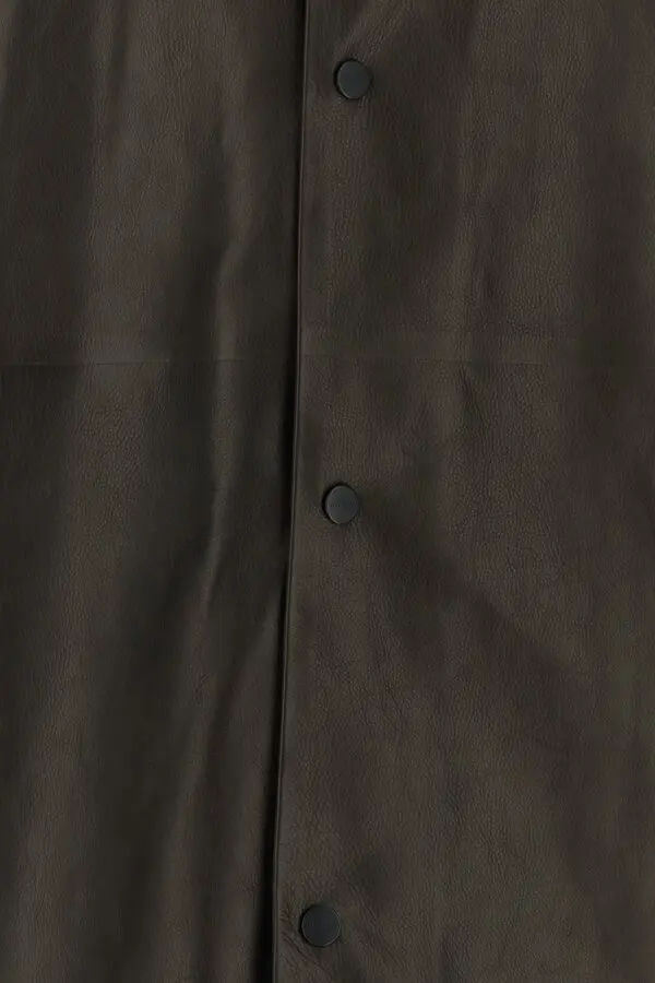 Fear Of God Dark Leather Oversize Shirt