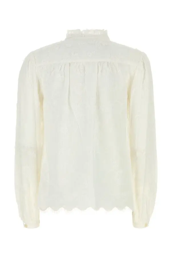 Michael Kors Cotton Embroidered Blouse