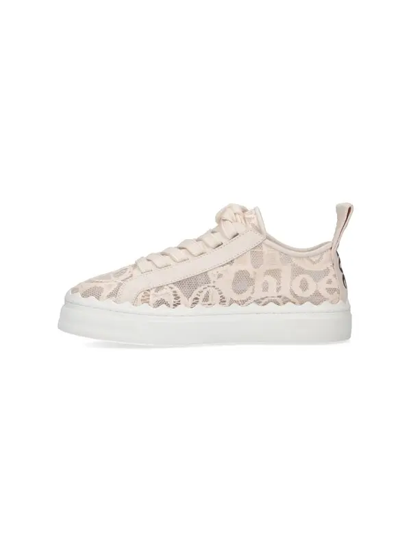 Chloé Lauren Lace-up Sneakers - Beige