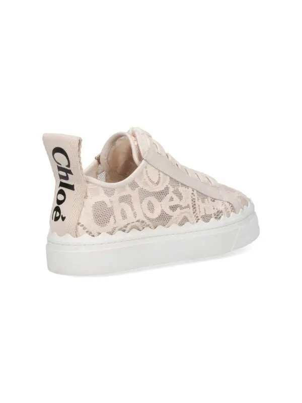 Chloé Lauren Lace-up Sneakers - Beige