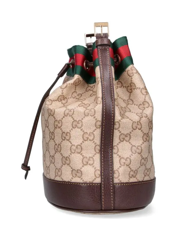 Gucci Venice" Mini Bucket Bag - Beige