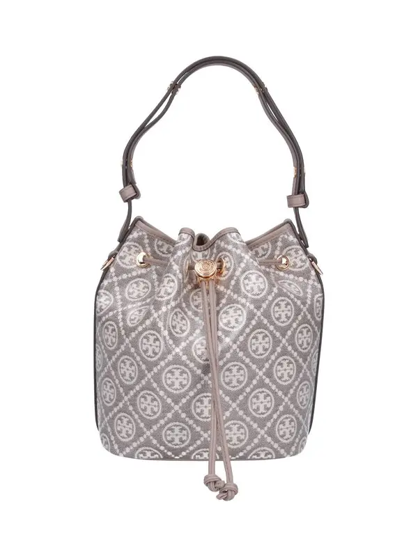 Tory Burch T-monogram Bucket Bag - Gray