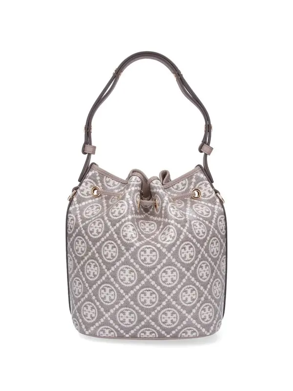 Tory Burch T-monogram Bucket Bag - Gray