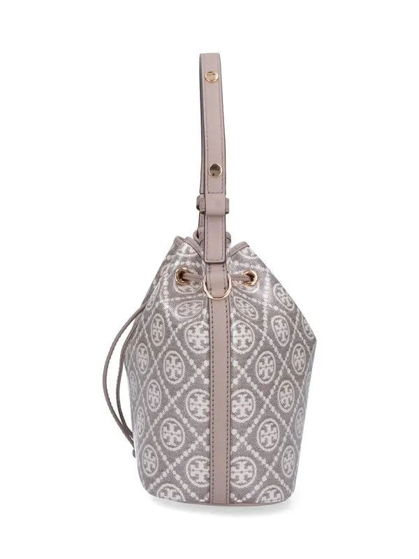 Tory Burch T-monogram Bucket Bag - Gray