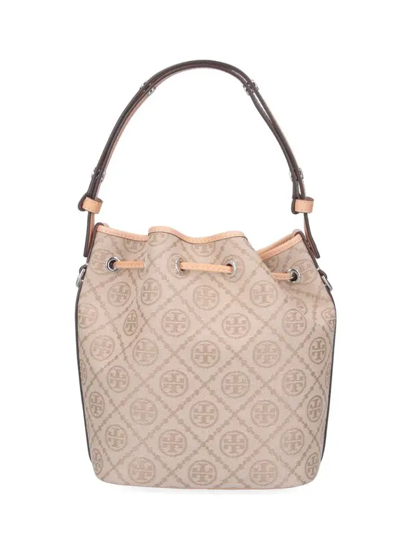 Tory Burch T-monogram Bucket Bag - White