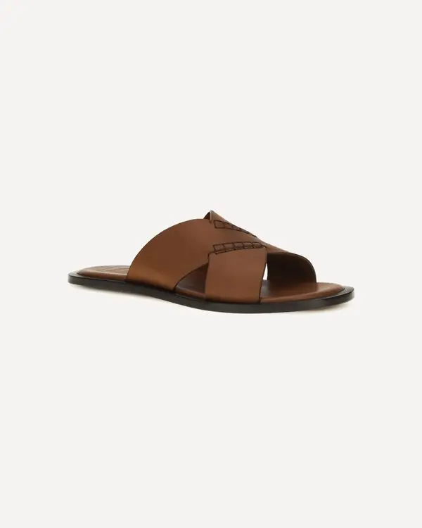 Loewe Flex Cross Leather Slide Sandals