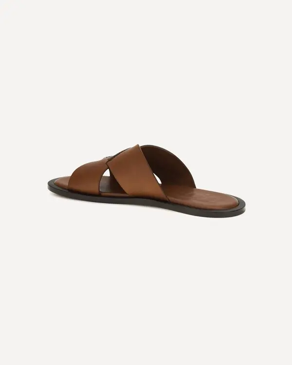 Loewe Flex Cross Leather Slide Sandals