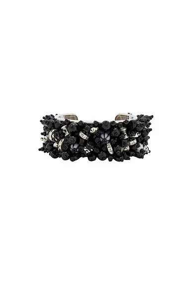 Dries Van Noten Embellished Cuff Bracelet - Black