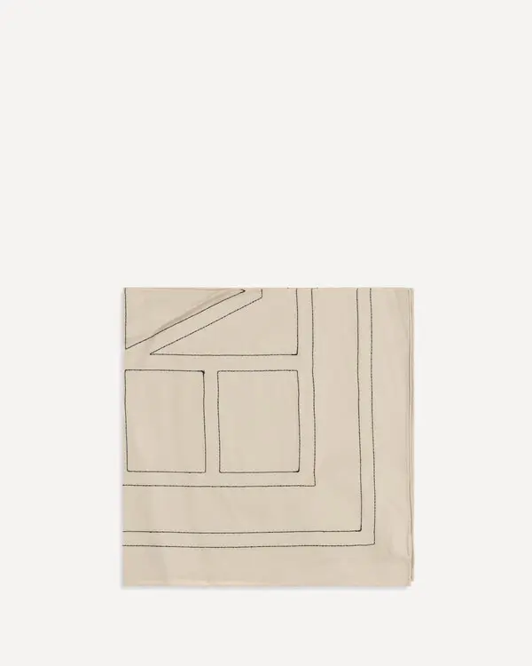 TOTEME Silk Scarf With Embroidery - Cream