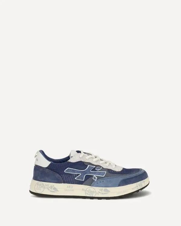Premiata Nous Paneled Lace-up Sneakers