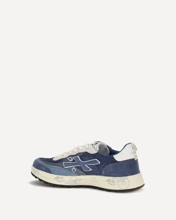 Premiata Nous Paneled Lace-up Sneakers