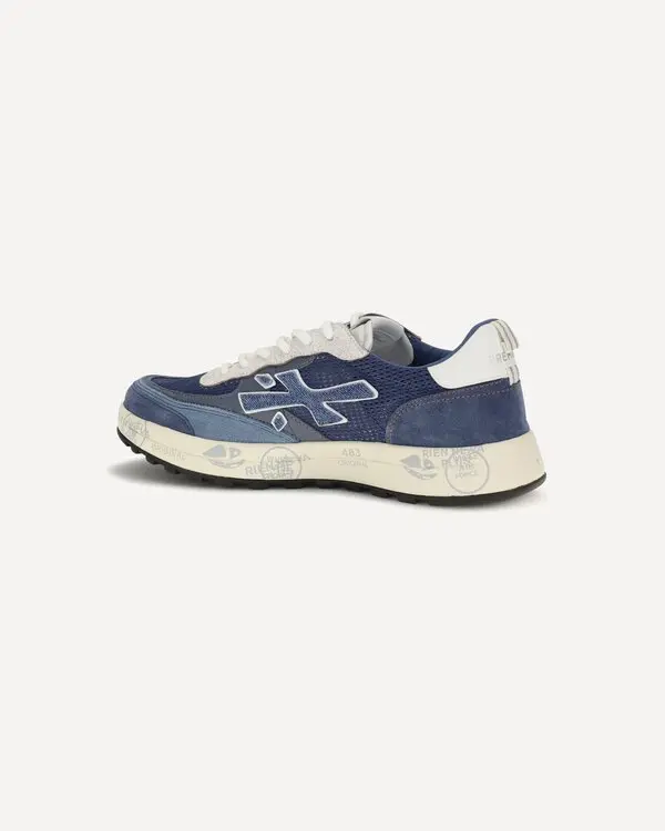 Premiata Nous Paneled Lace-up Sneakers