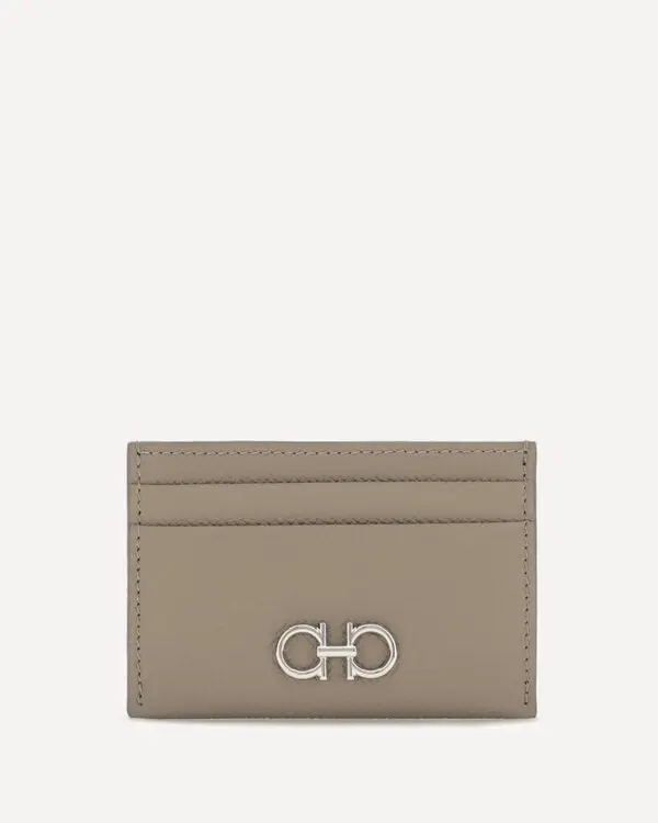 FERRAGAMO Gancini Card Holder - Beige