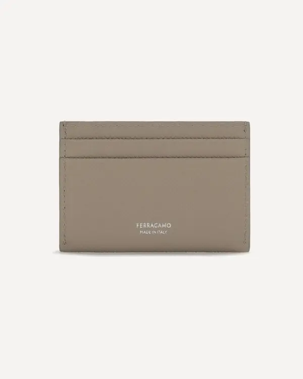 FERRAGAMO Gancini Card Holder - Beige