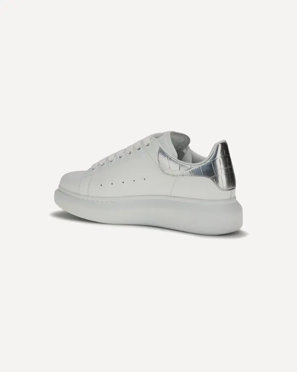 Alexander McQueen Leather Sneakers With Platform Sole - White
