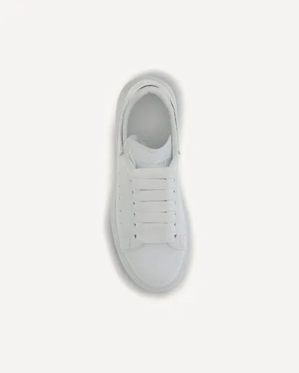 Alexander McQueen Leather Sneakers With Platform Sole - White