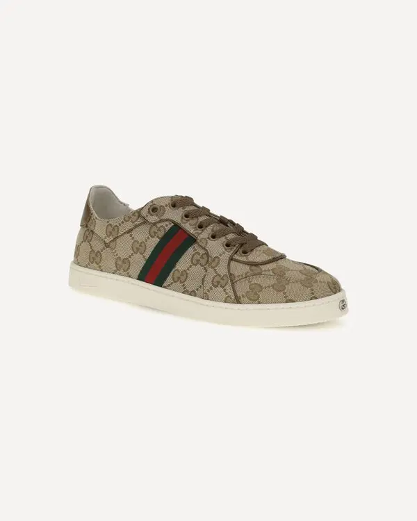 Gucci Gg Canvas Stretch Sneakers - Beige
