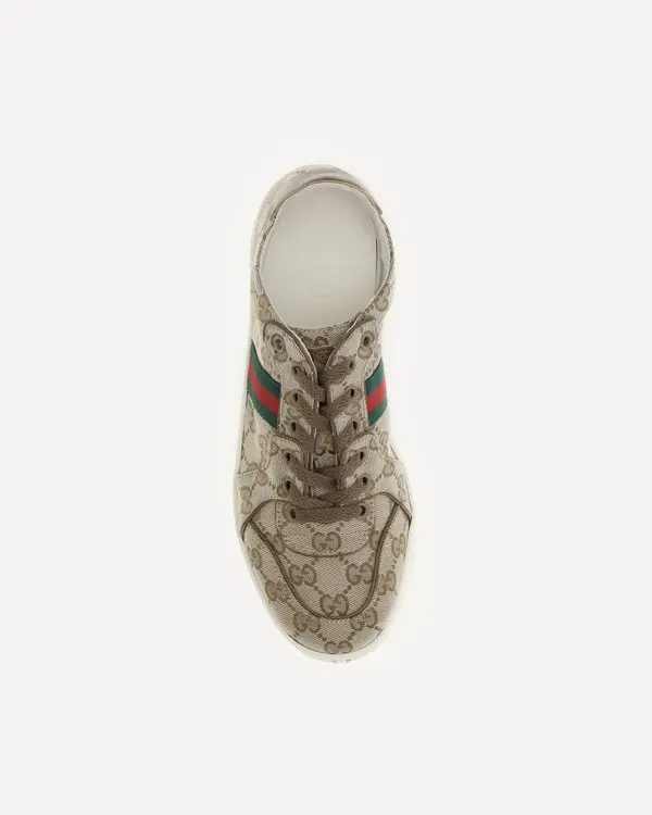 Gucci Gg Canvas Stretch Sneakers - Beige