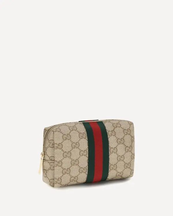 Gucci Medium Beauty Case With Web Stripe
