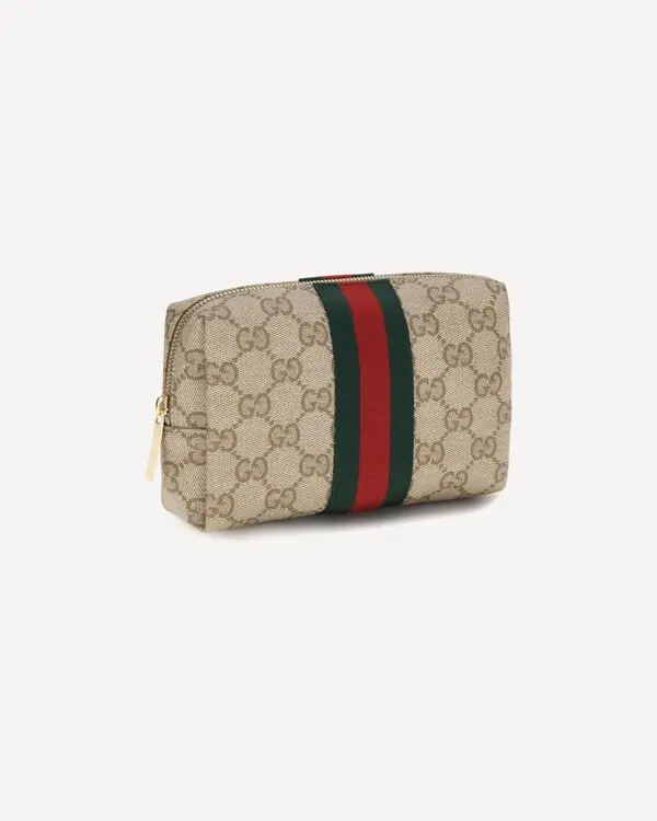Gucci Medium Beauty Case With Web Stripe