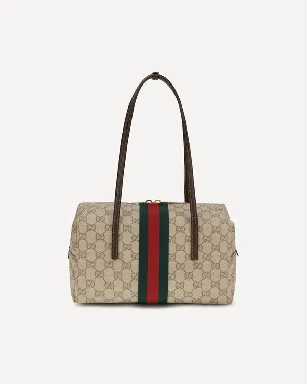 Gucci Medium Boston Melrose Shoulder Bag - Beige