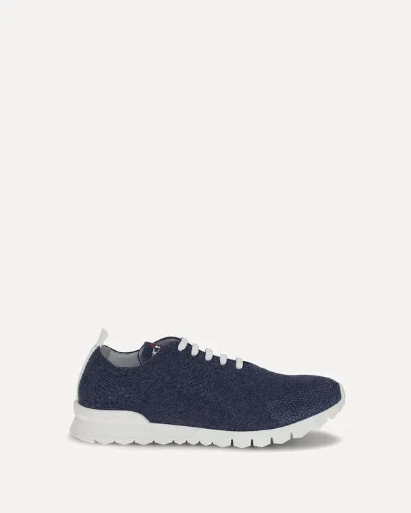 Kiton Fabric Sneakers - Blue