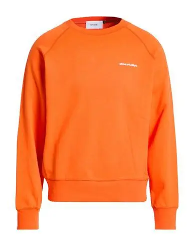 SHOE Cotton French Terry Crewneck Sweatshirt With Logo Detail - Orange
