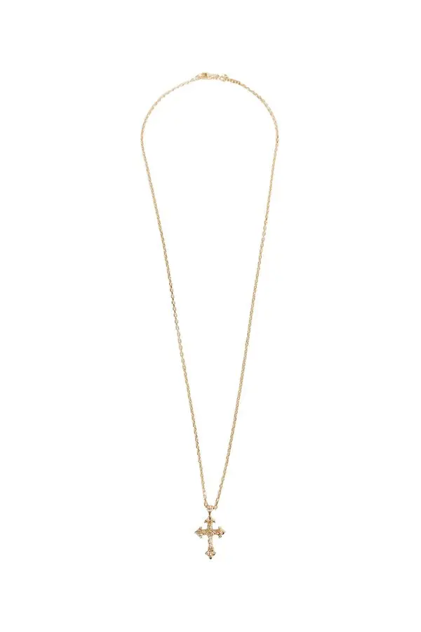 Emanuele Bicocchi Plated Sterling Silver Cross Pendant Necklace - Gold
