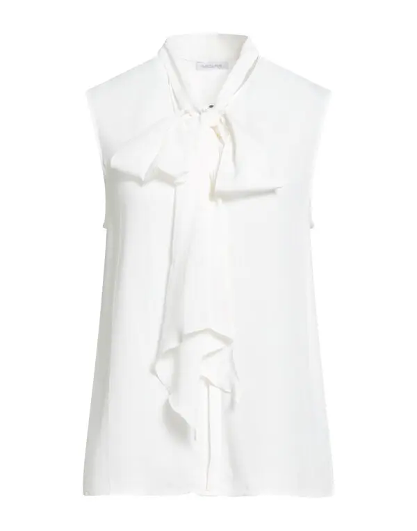 Patrizia Pepe Sleeveless Bow Blouse In Crepe