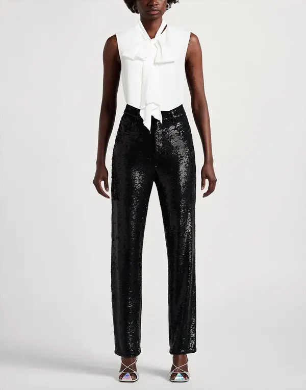 Patrizia Pepe Sleeveless Bow Blouse In Crepe