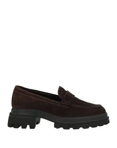Hogan Dark Suede Loafers With Lug Sole