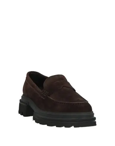 Hogan Dark Suede Loafers With Lug Sole