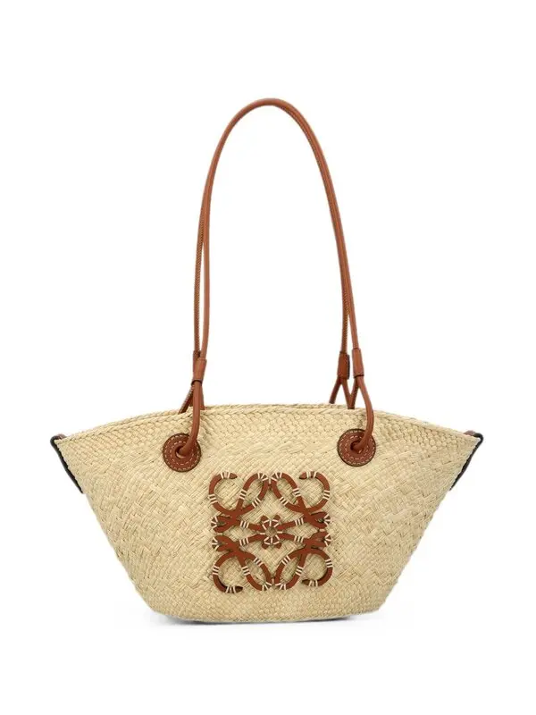 Loewe Anagram Raffia Small Tote