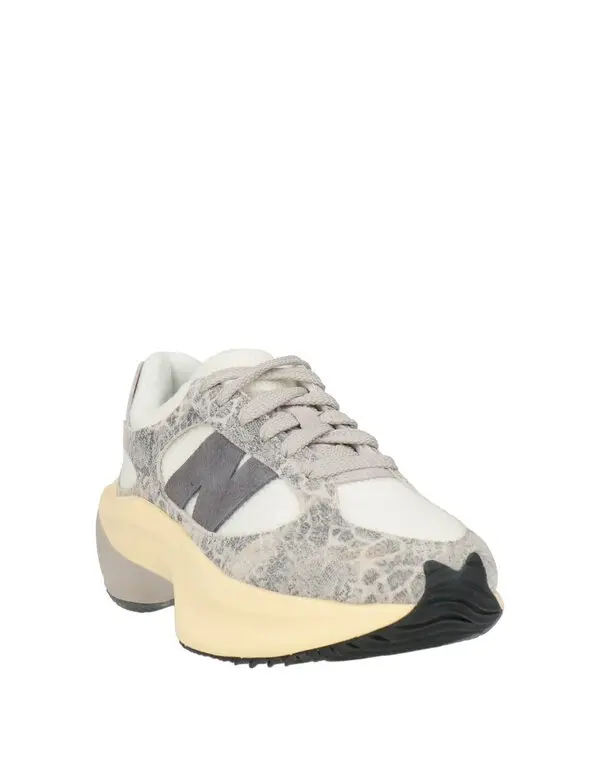 NEW BALANCE Chunky Leather & Textile Sneakers - Grey