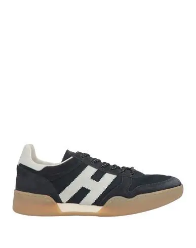 Hogan Suede And Textile Sneakers With Lace-up Closure - Navy